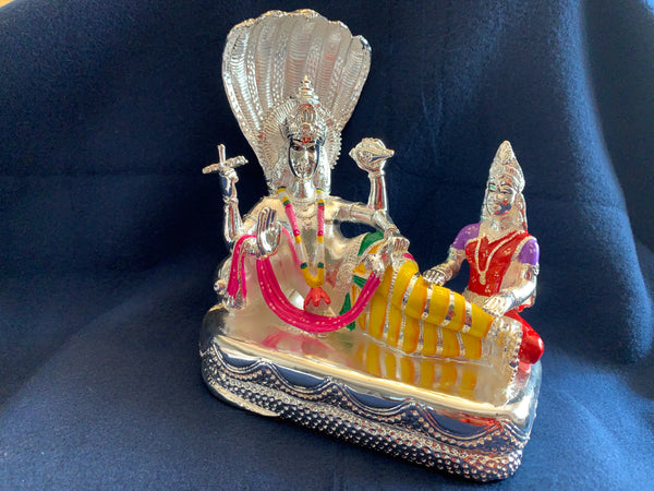 Resin – Sri Mahalakshmi Devi and Sri Maha Vishnu – Pure silver wrapped ...